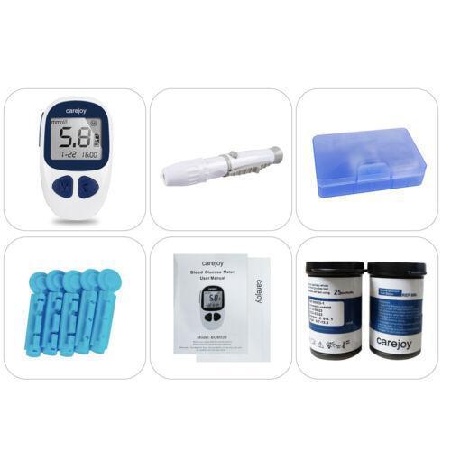 USA-Diabetes Test Kit Tester Diabetic Blood Sugar Glucose Meter Machine ...
