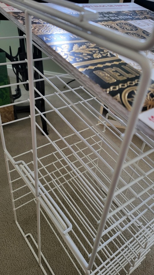 12x13 Wire White Paper Cardstock Organizer Racks Scrapbook | eBay