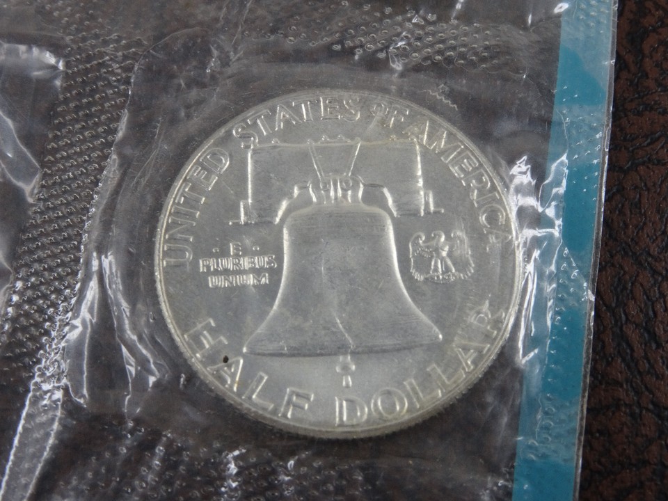 1963 US Mint Set Uncirculated 5 Coins Philadelphia Original Cello 90% ...