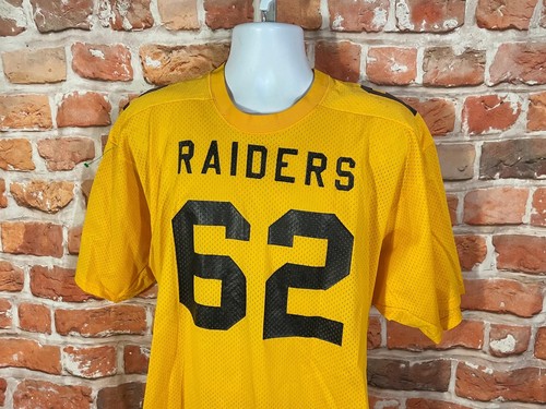 vintage Warren Harding Raiders football Sanjain jersey sz L 70s 80s ...