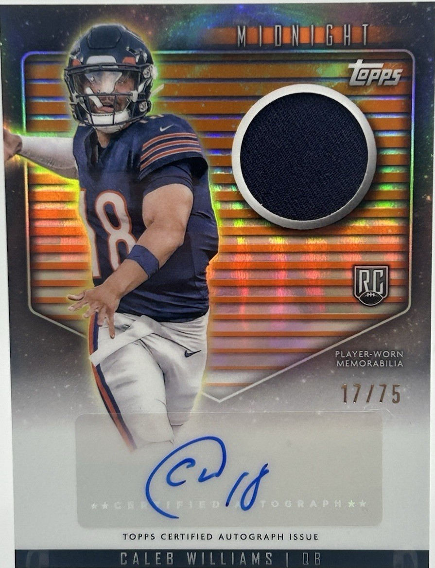 2024 Topps Midnight - Rookie Jersey Autographs Caleb Williams #RJA-CW ...