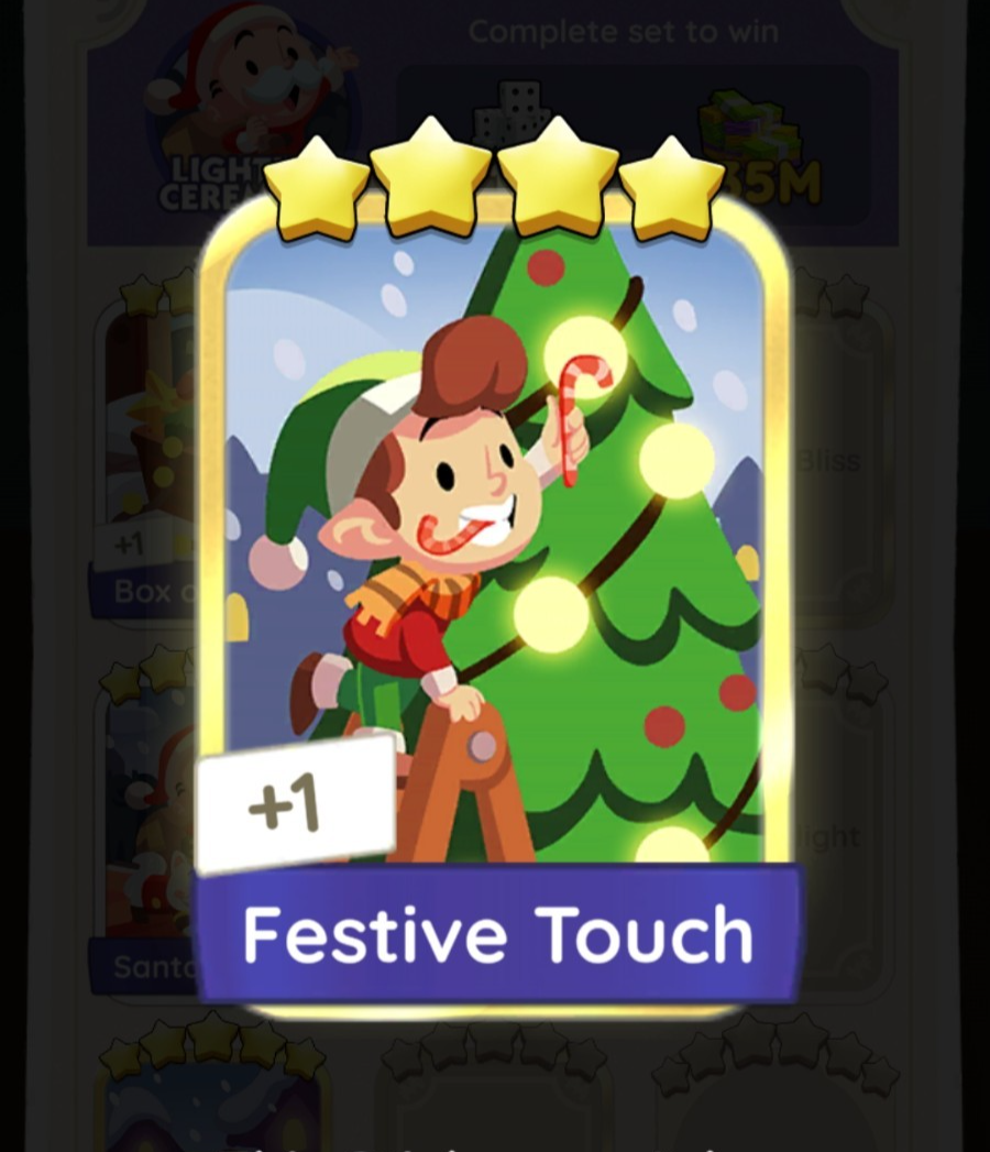 Festive Touch - 4⭐ ,4stars,Monopoly_go Monopoly sticker,Set:21-2 | eBay