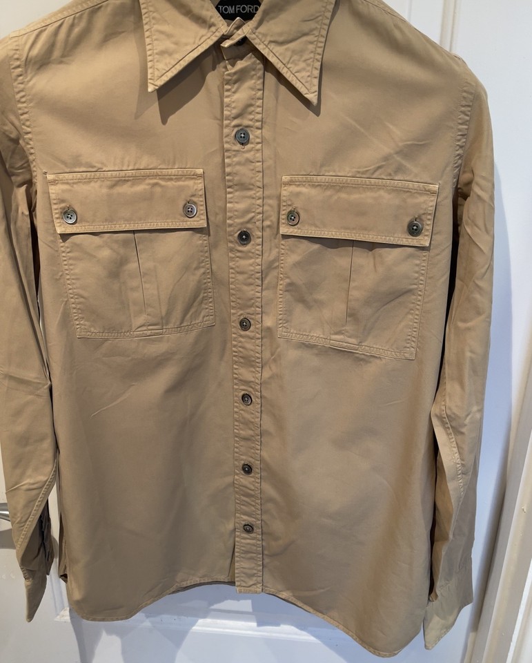 Tom Ford brown Cotton Shirt medium | eBay UK