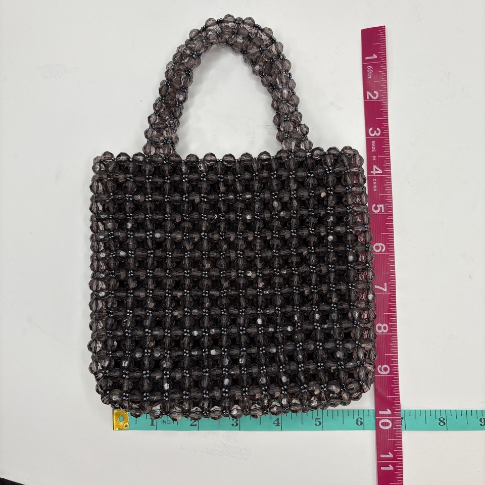 Y2K GAP Grey Beaded Small Square Purse | eBay