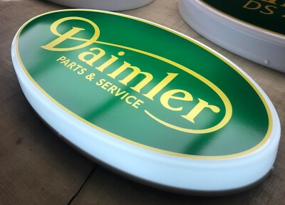 DAIMLER illuminated wall sign led light box garage mancave parts ...