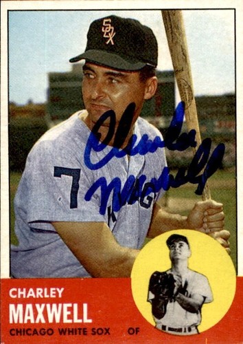 Charlie Maxwell 1963 Topps 86 Chicago White Sox Autographed Signed ...