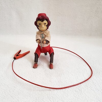 Vintage Japan Spring Clamp Cymbal Playing Monkey Tin Toy - Works See ...