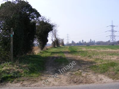Photo 6x4 Back Lane footpath to the A1094 Farnham Road Snape/TM3959 ...