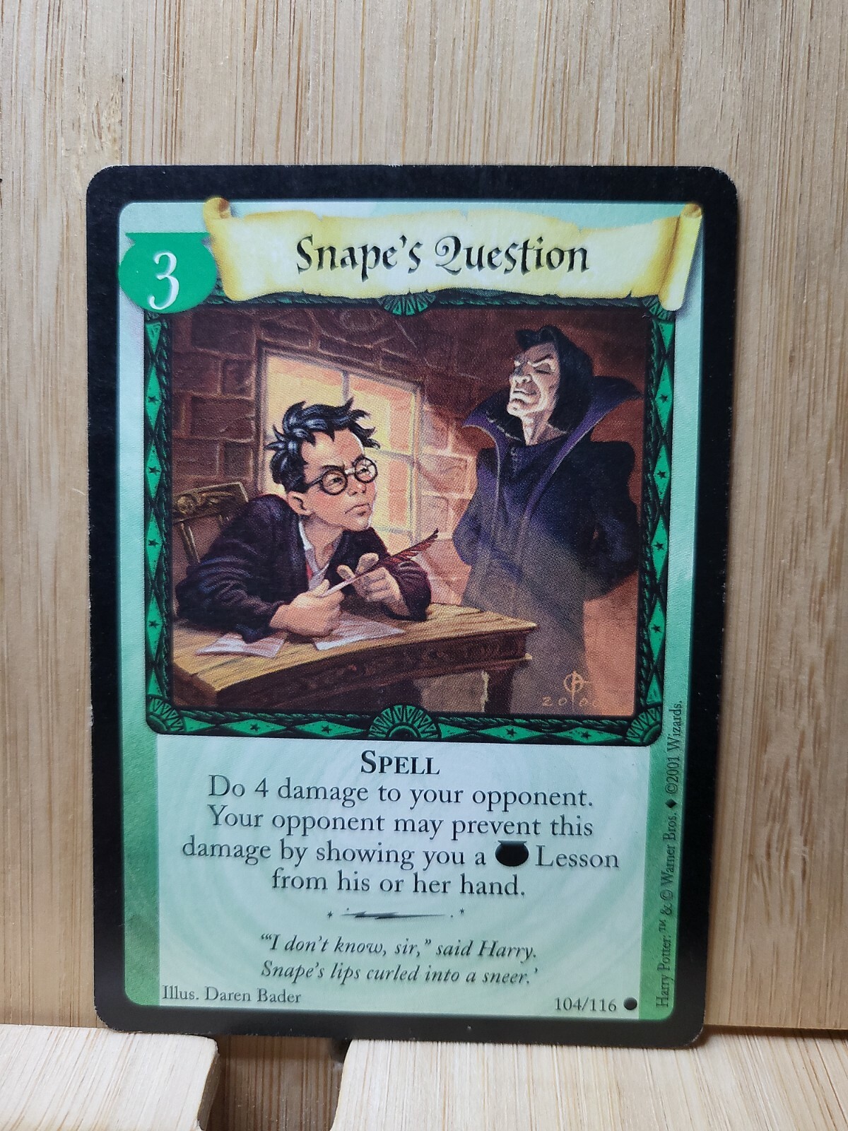 HARRY POTTER TCG🏆2001 #104/116 "Snape's Question" Trading Card🏆 | eBay