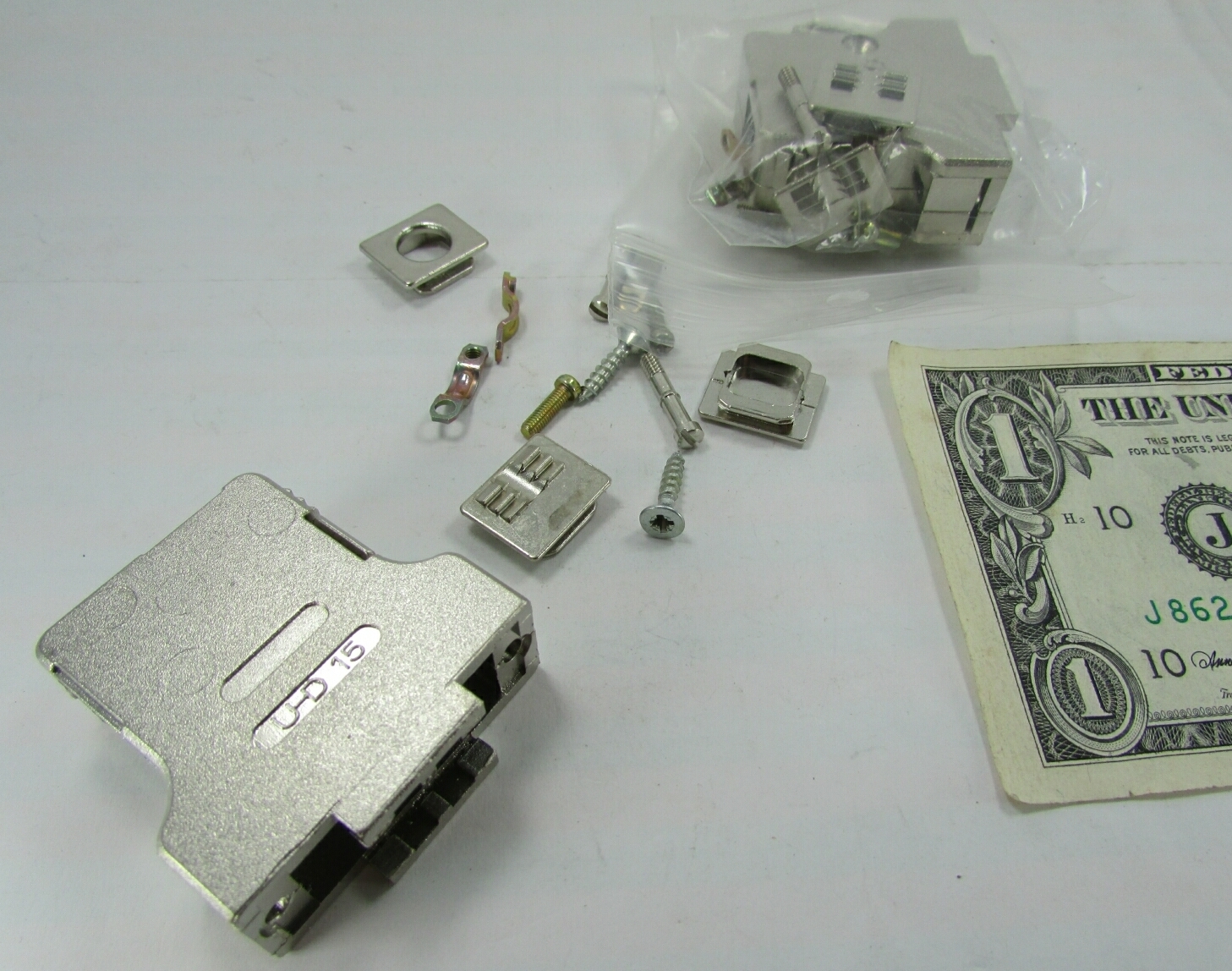 Lot 2 Plastic D-Sub Cable Connector Shell Kits, Parts U-D 15, UD15 U ...