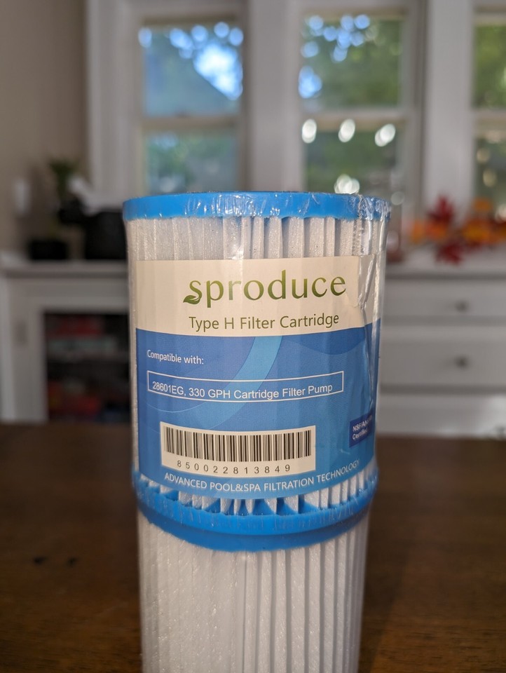 Sproduce Type H Filter Cartridge Compatible with 28601G, 330 GPH Filter ...