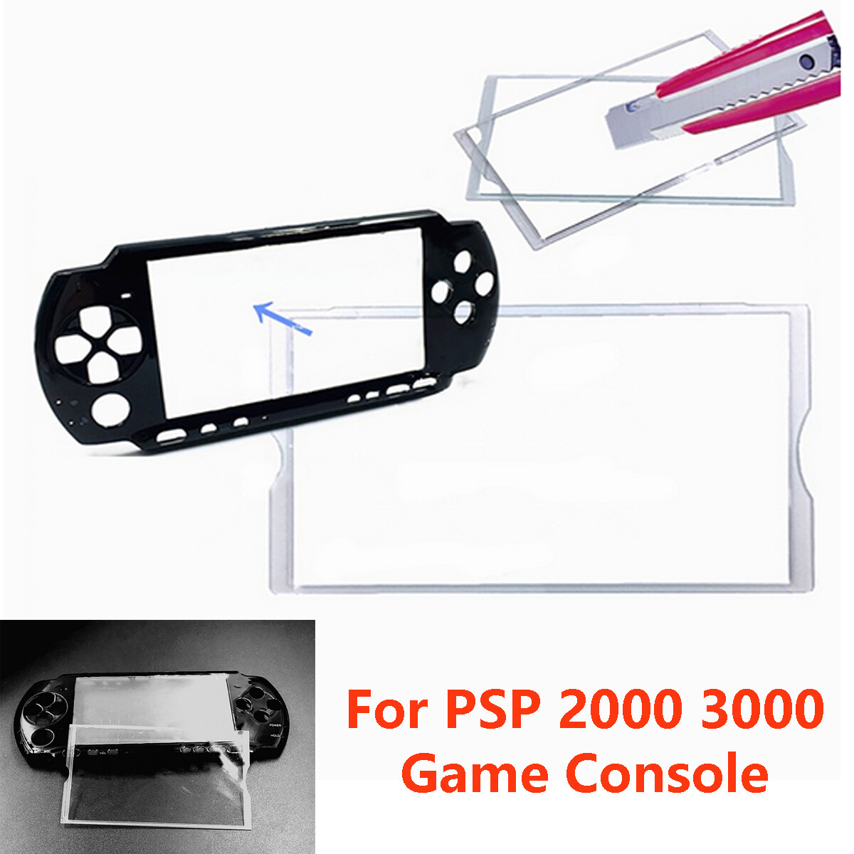 Game Console Display Screen Protector Display Mirror Film For PSP 1000 ...