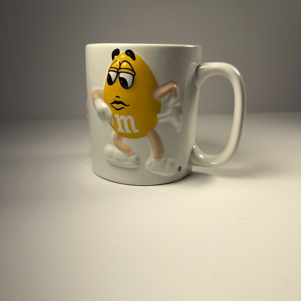 M&M’s Embossed 3D Coffee Mug: Red, Blue, & Yellow Characters Ceramic ...