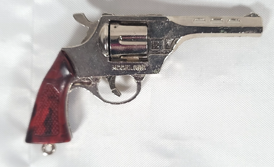 Toy Mini Cap Gun Keychain w/Brown Holster & Loading Pin - MODEL 999 ...