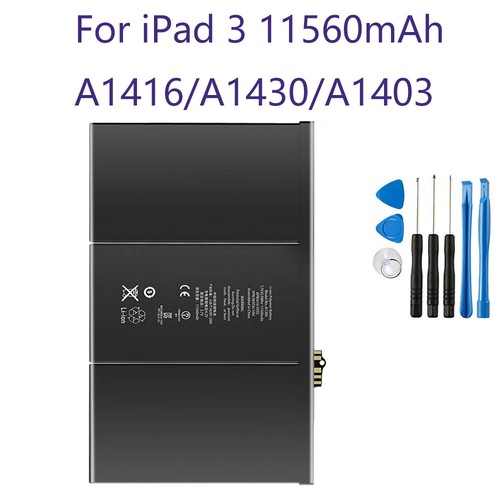 Replacement Battery For iPad 3 4 11560mAh Replacement A1459 A1458 A1430 ...