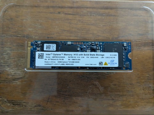 INTEL OPTANE NVMe SSD H10 512GB with 32GB | eBay