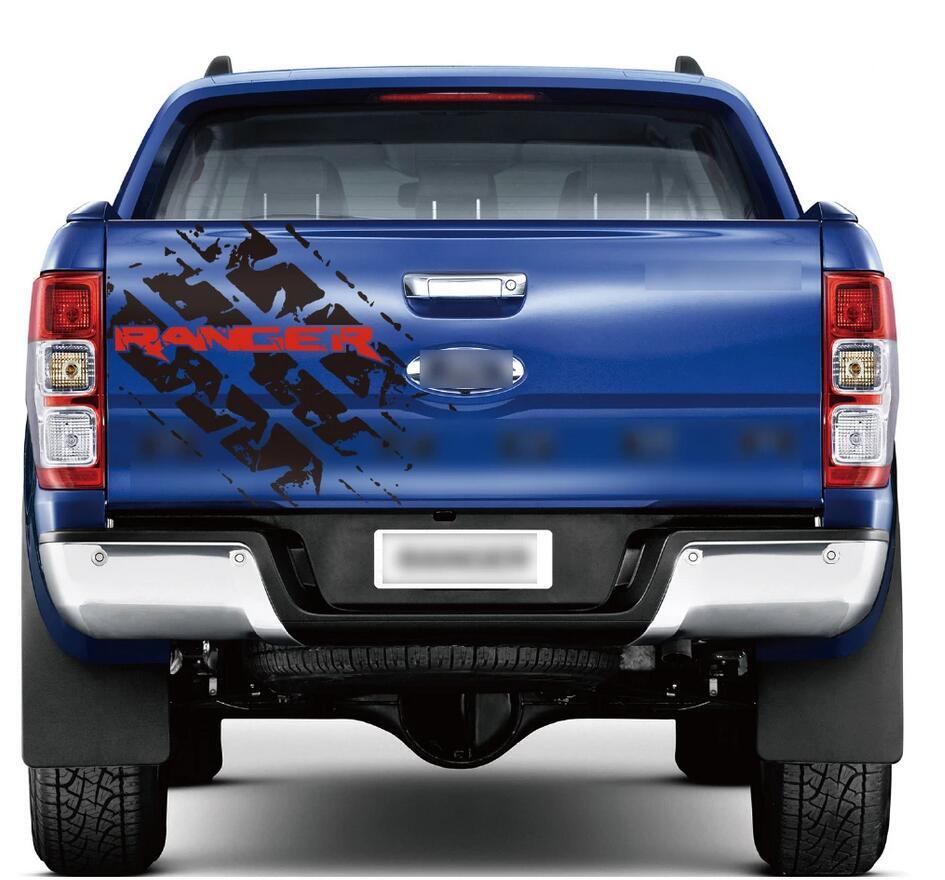 Graphics Tire Tracks Tailgate Sticker Decal For Dmax Hilux Ranger ...