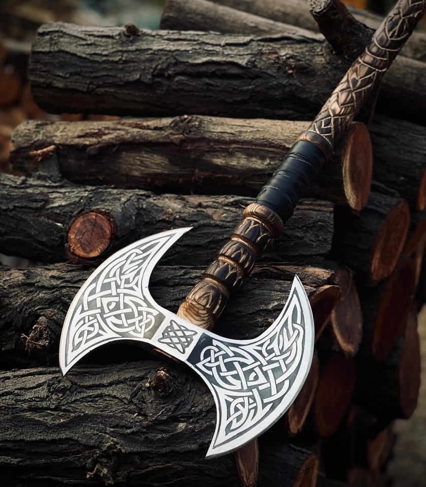 Double-Sided Axe 38 - High Carbon Steel Blade, Ash Wood Handle ...