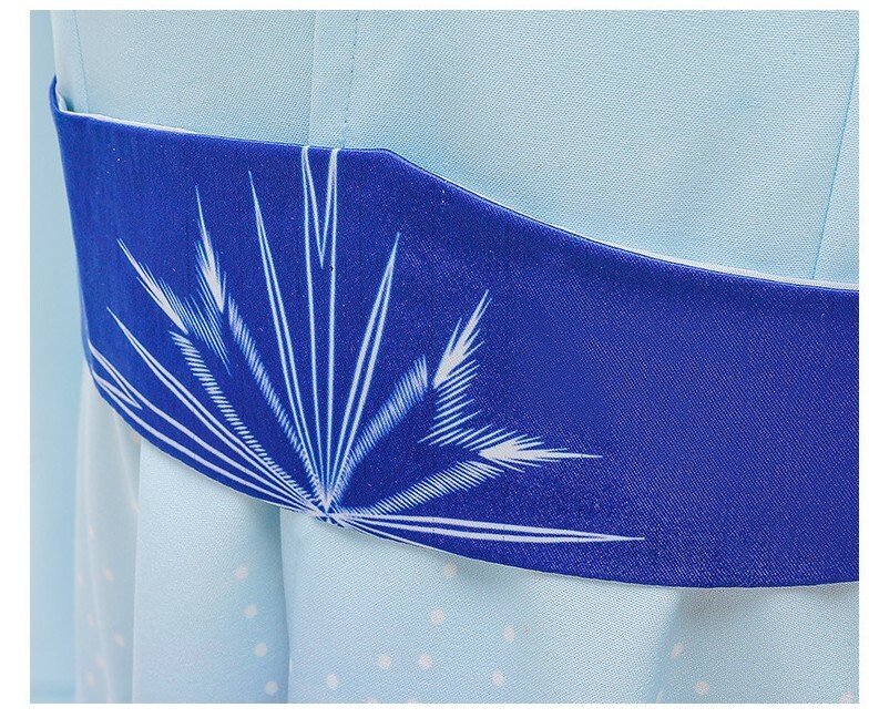 3 Pieces Frozen 2 Princess Elsa Costume Blue coat Size 120/ 4-5 Years ...