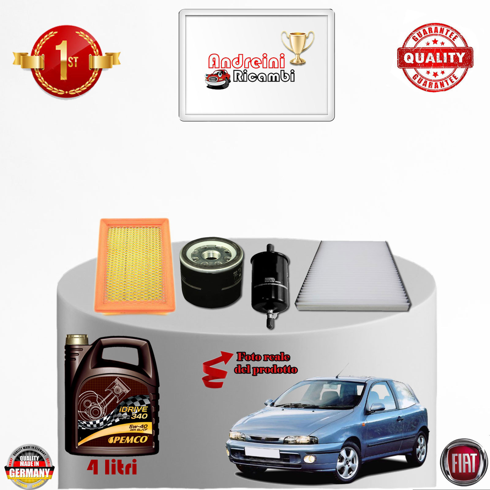 KIT TAGLIANDO FILTRI + OLIO xFIAT BRAVO I 1.6 16V 76KW 103CV DAL 2000 -> 2001 | eBay