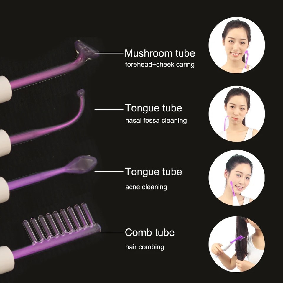 Violet Red High Frequency Electrodes Body Wand Acne Spot Wrinkle ...