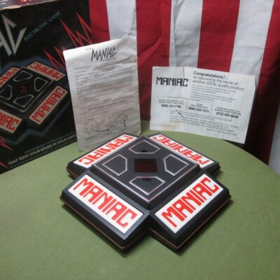 MANIAC vtg LED video game 1979 electronic Ideal Toys original box ...