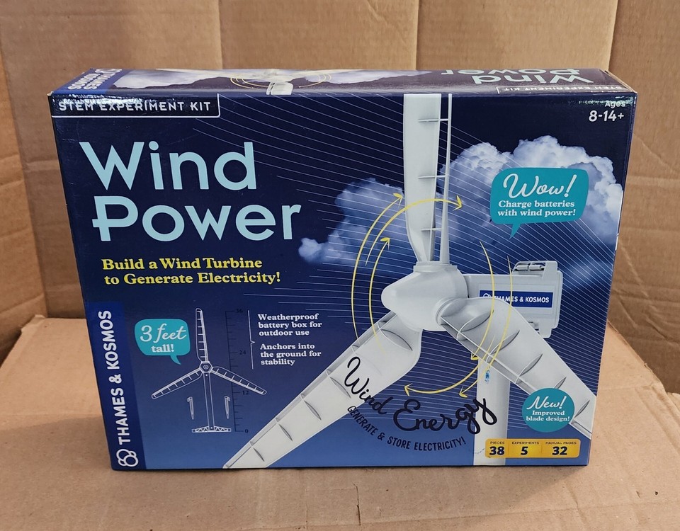 Wind Power V4.0 STEM Experiment Kit Build a 3ft Thames & Kosmos ...