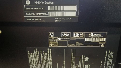 HP ENVY Desktop 750-124 case, front panel cables and case fan | eBay