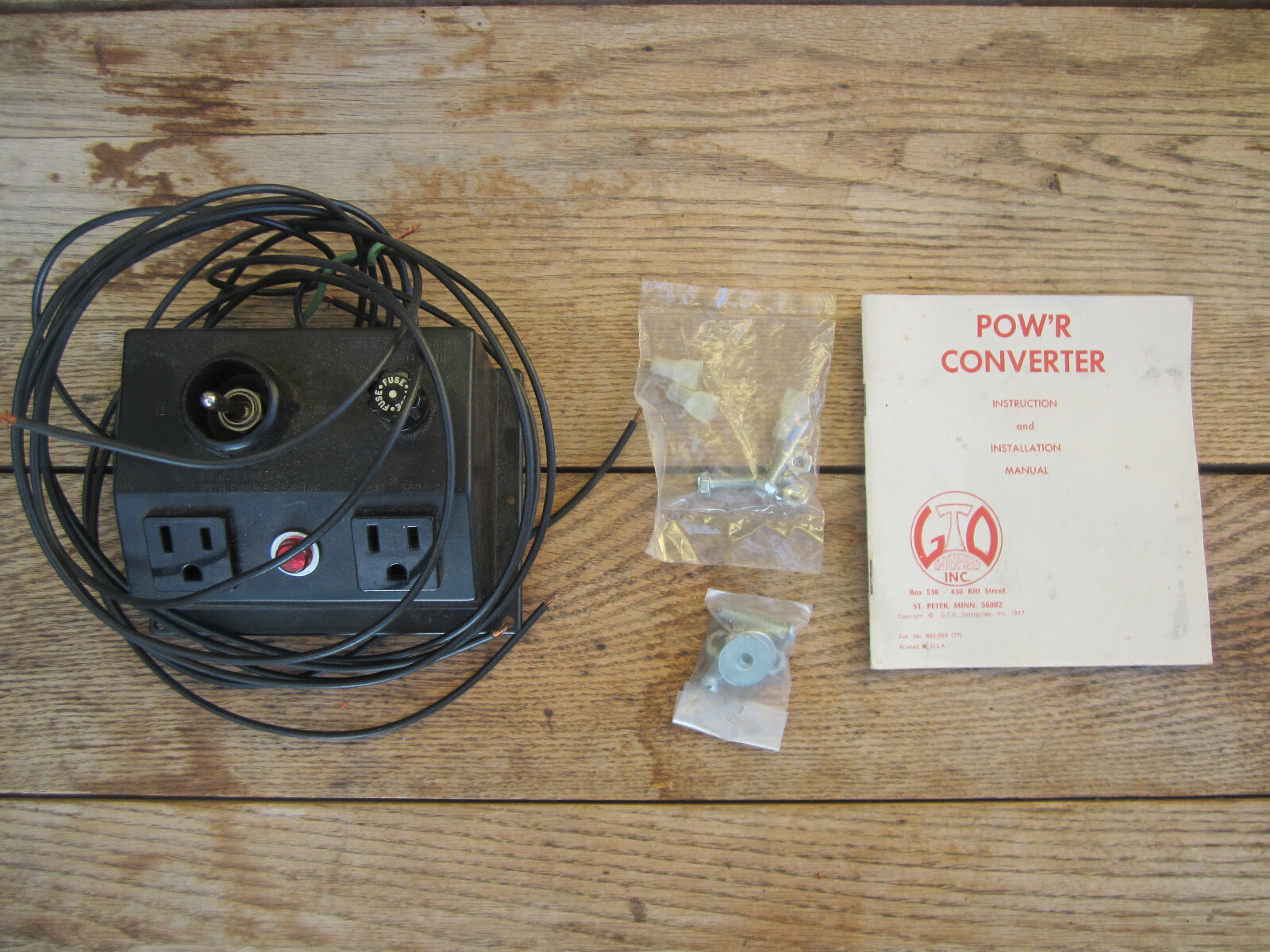 GTO Enterpises Power Converter POW’R 12Vdc-110vac Volts Vintage RV ...