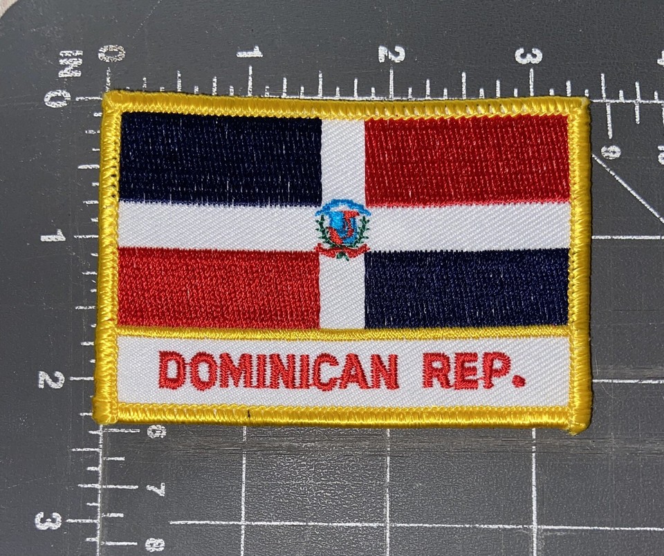 Dominican Republic National Country Flag Patch Badge Ensign Bandera ...