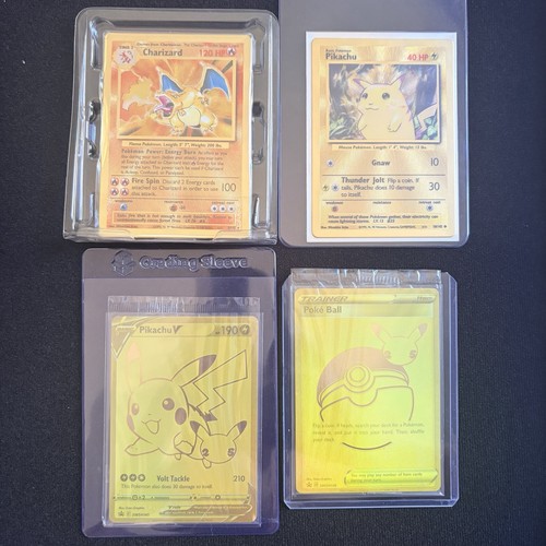 Gold Metal Charizard/Pikachu - Celebrations UPC Promo - Pokemon Card ...