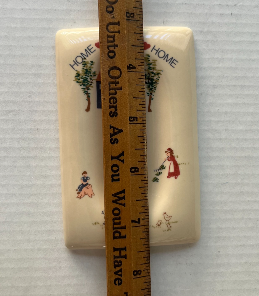 Vintage Ceramic HOME SWEET HOME Light Switch Cover Single Toggle Dog ...