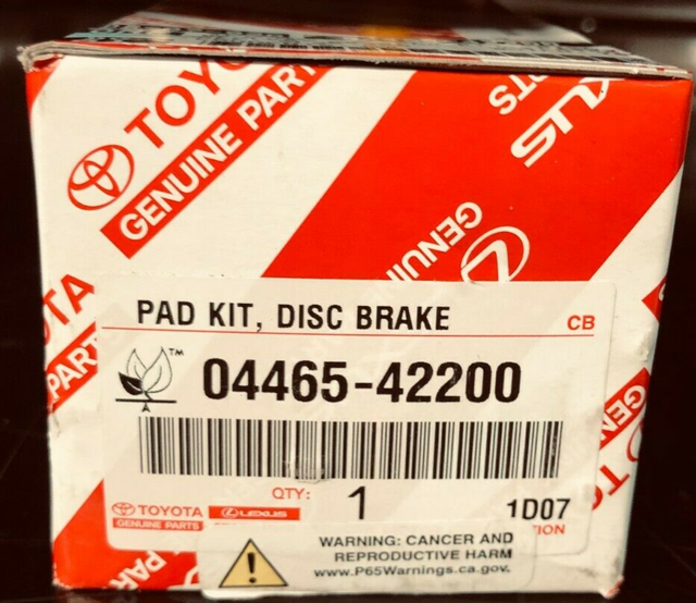 Lexus HS Aa10 Front Brake Pads Set 0446542200 04465-42200 Genuine for ...