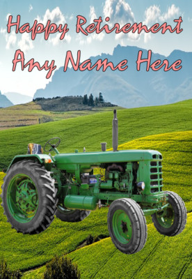Tractor Farm Hydroponics fht3 Happy Retirement Personalised a5 ...
