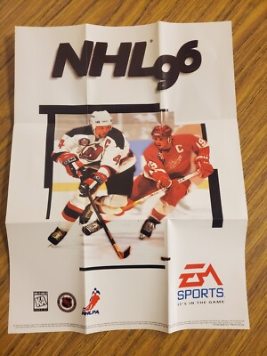 NHL 96 (Nintendo SNES, 1995) Poster U/P-SNS-A6HE-USA | eBay