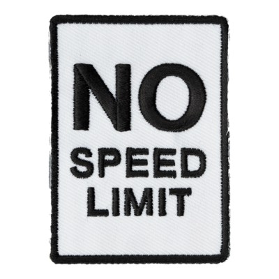 No Speed Limit Road Sign Patch, Biker Patches | eBay
