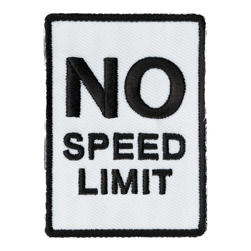 No Speed Limit Road Sign Patch, Biker Patches | eBay