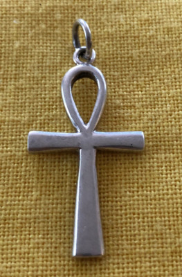Vintage Religious Medal Holy Catholic / 925 STERLING CROSS / Ankh ...