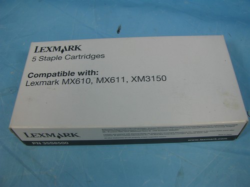 GENUINE LEXMARK 35S8500 5 STAPLE CARTRIDGES 5000 STAPLES SEALED | eBay