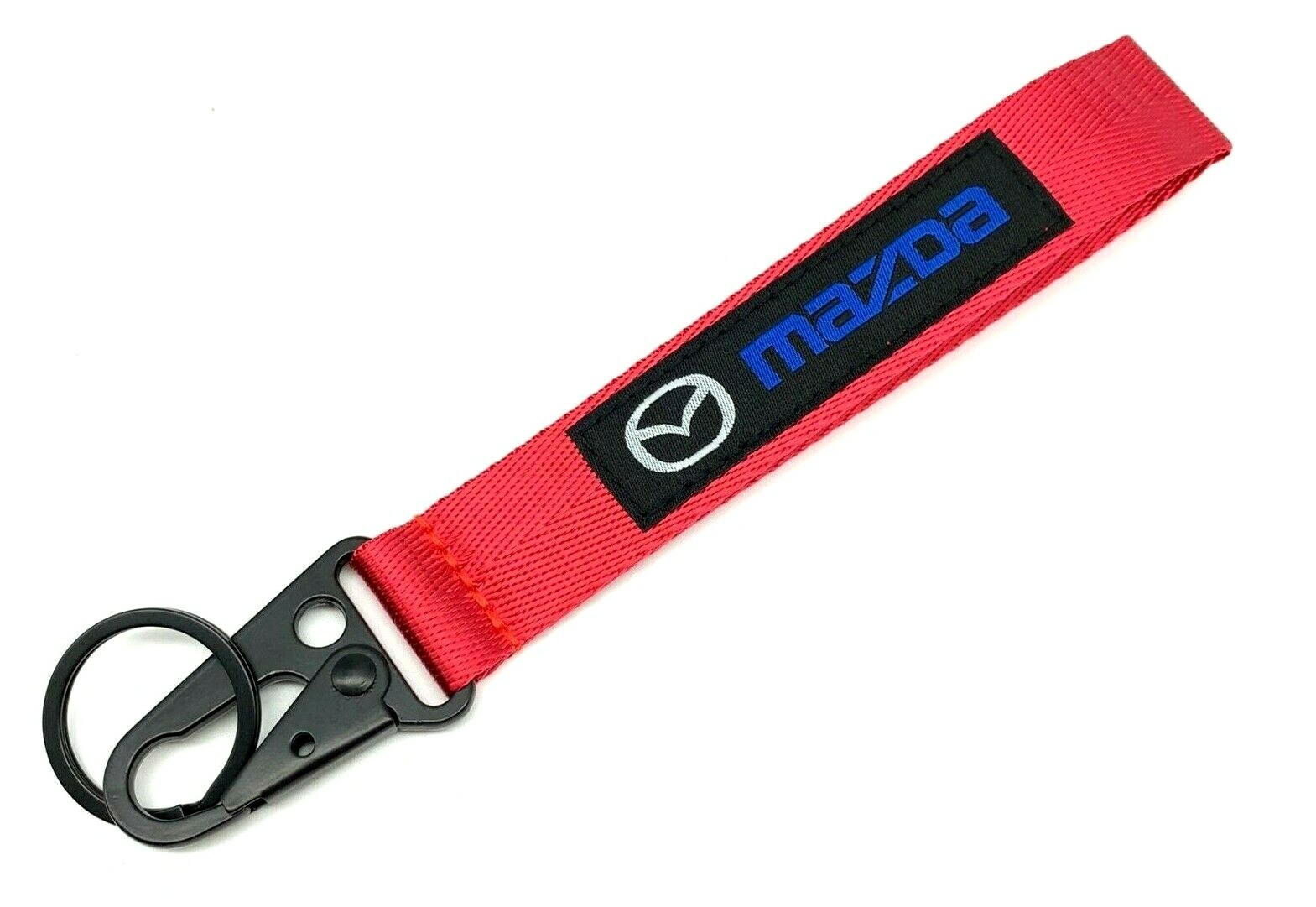 JDM MAZDA RED Racing Keychain Metal key Ring Hook Strap Lanyard ...