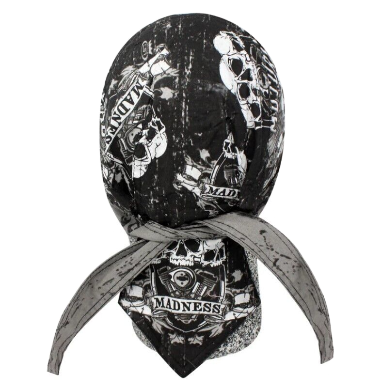 Biker Headwrap Danbanna Deluxe Cotton Du-Rag Cap Doo Rag Bandana Skull ...