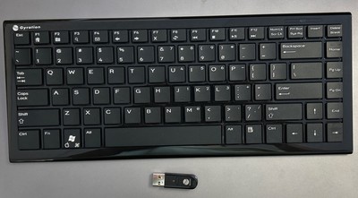 Gyration Low Profile Wireless Keyboard AS04126 Dongle Included Tested ...