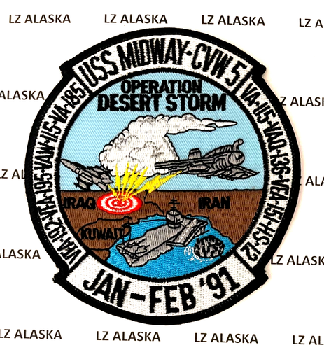 US NAVY OPERATION DESERT STORM CV-41 USS MIDWAY CVW-5 JAN-FEB 1991 ...
