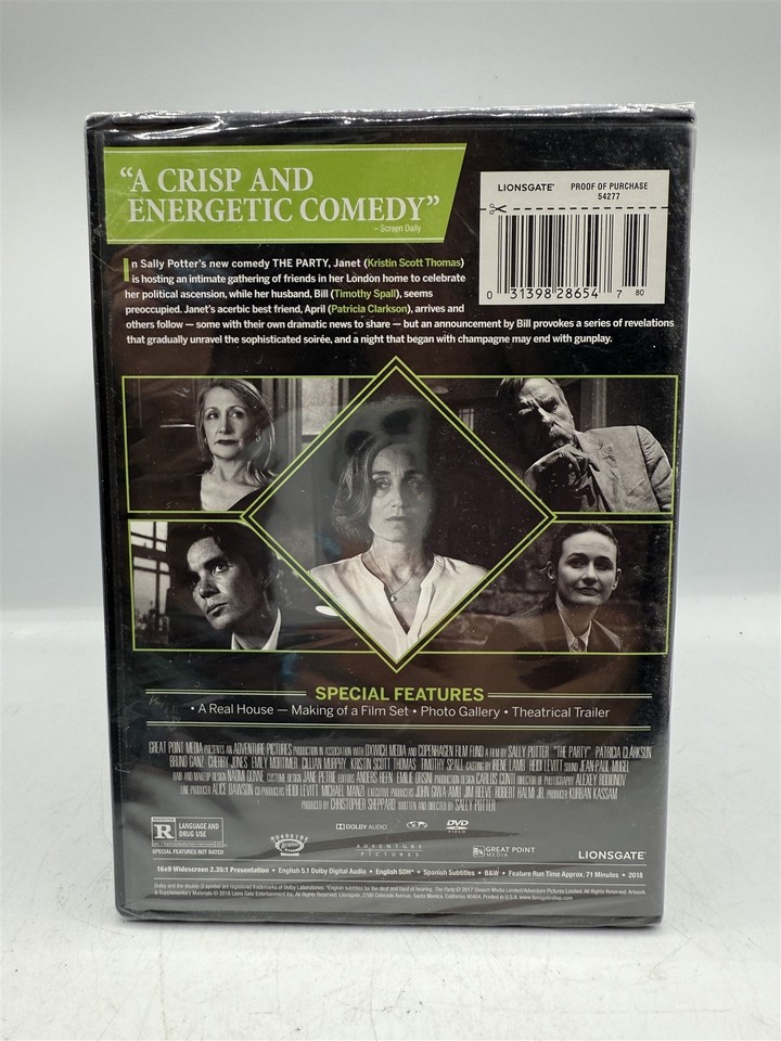 NEW SEALED DVD THE PARTY - PATRICIA CLARKSON EMILY MORTIMER TIMOTHY ...