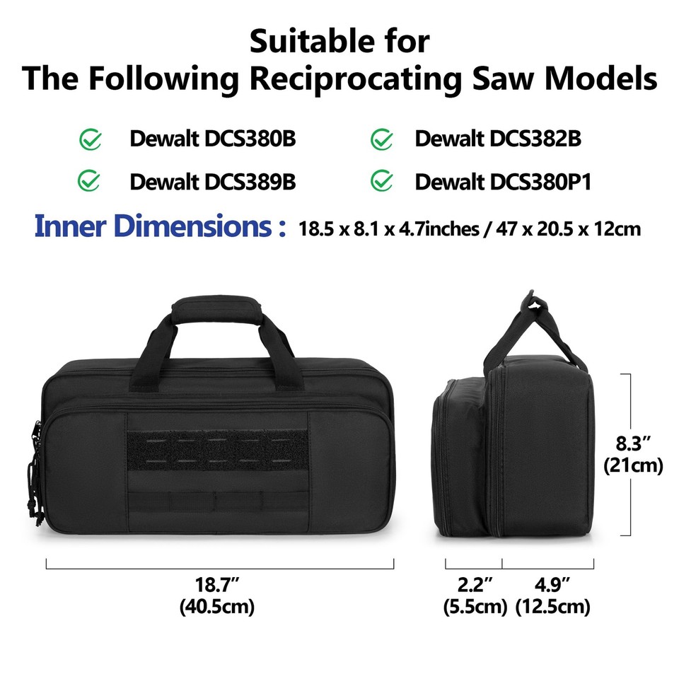 Carrying Case Compatible with DEWALT 20V/60V Max Cordless Reciprocating ...