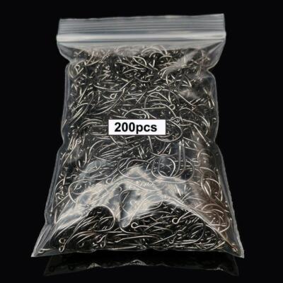 200pcs/lot High Carbon Fishing Hook 1#12# Iseama with Eye Carp Catfish ...