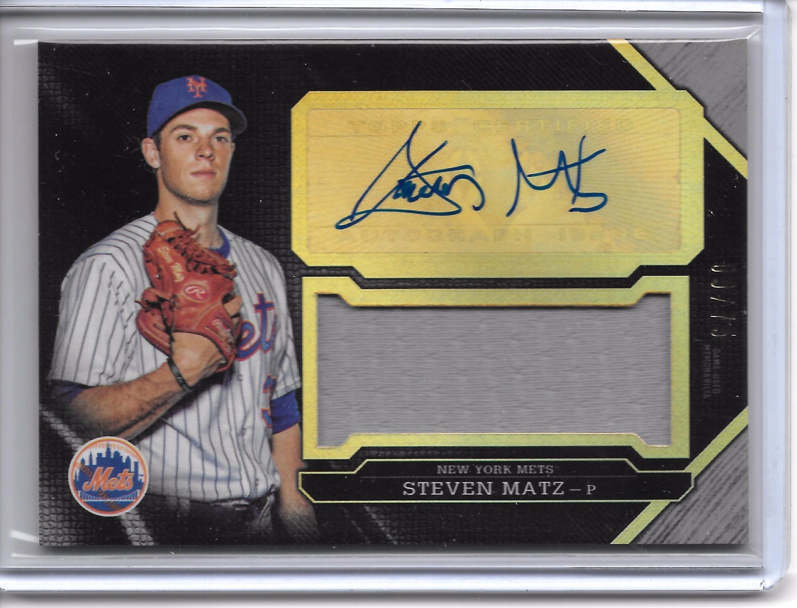 2016 Triple Threads STEVEN MATZ AUTO AUTOGRAPH JERSEY SP #9/75 NEW YORK ...