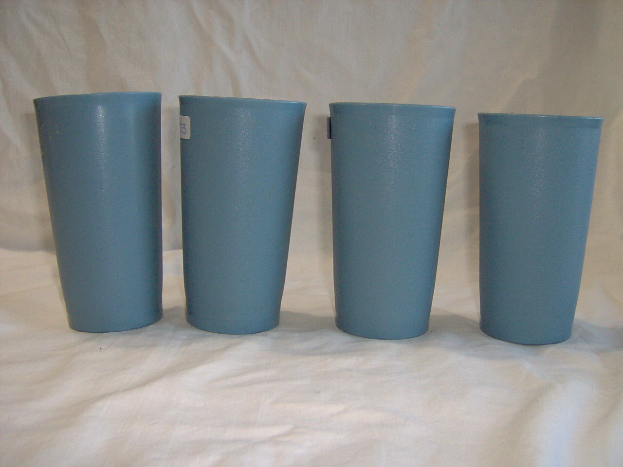 TUPPERWARE 12 Oz TUMBLERS #873 Set of 4 Blue/Gray GLASSES CUPS ...