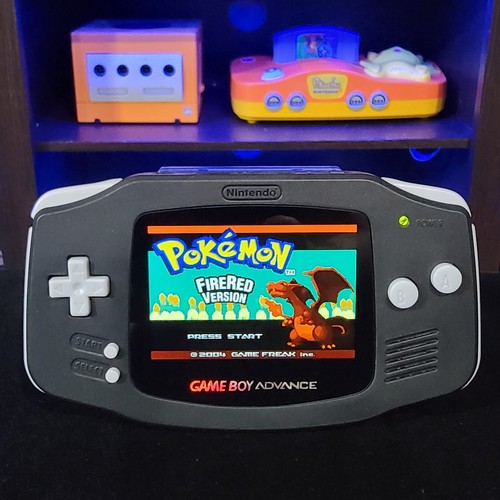 Black Game Boy Advance GBA Console with iPS V5 Backlight Backlit LCD ...