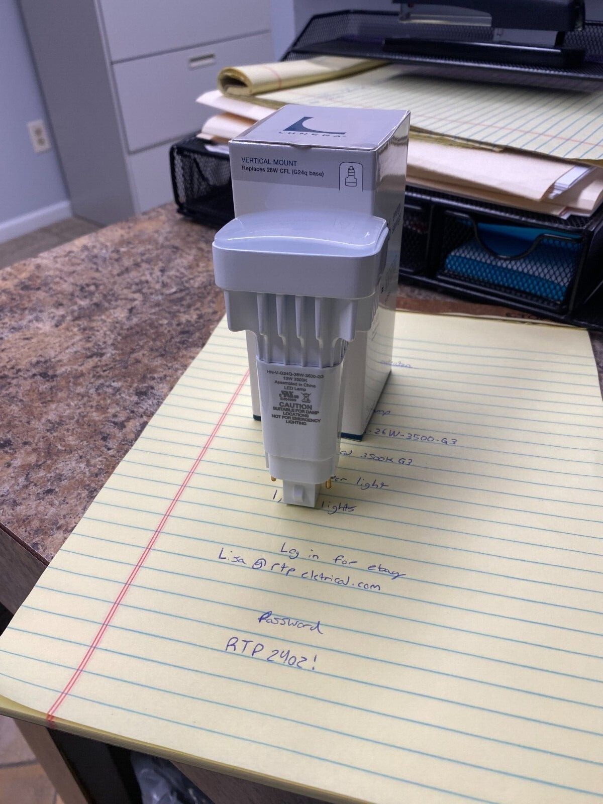 LUNERA LED Helen Lamp HN-V-G24Q-26W-3500-G3 3500k 13w Light Bulb for ...